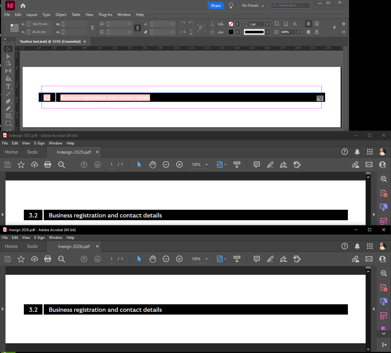 Solved: Adobe Indesign 2026 Form button height extending a... - Adobe ...