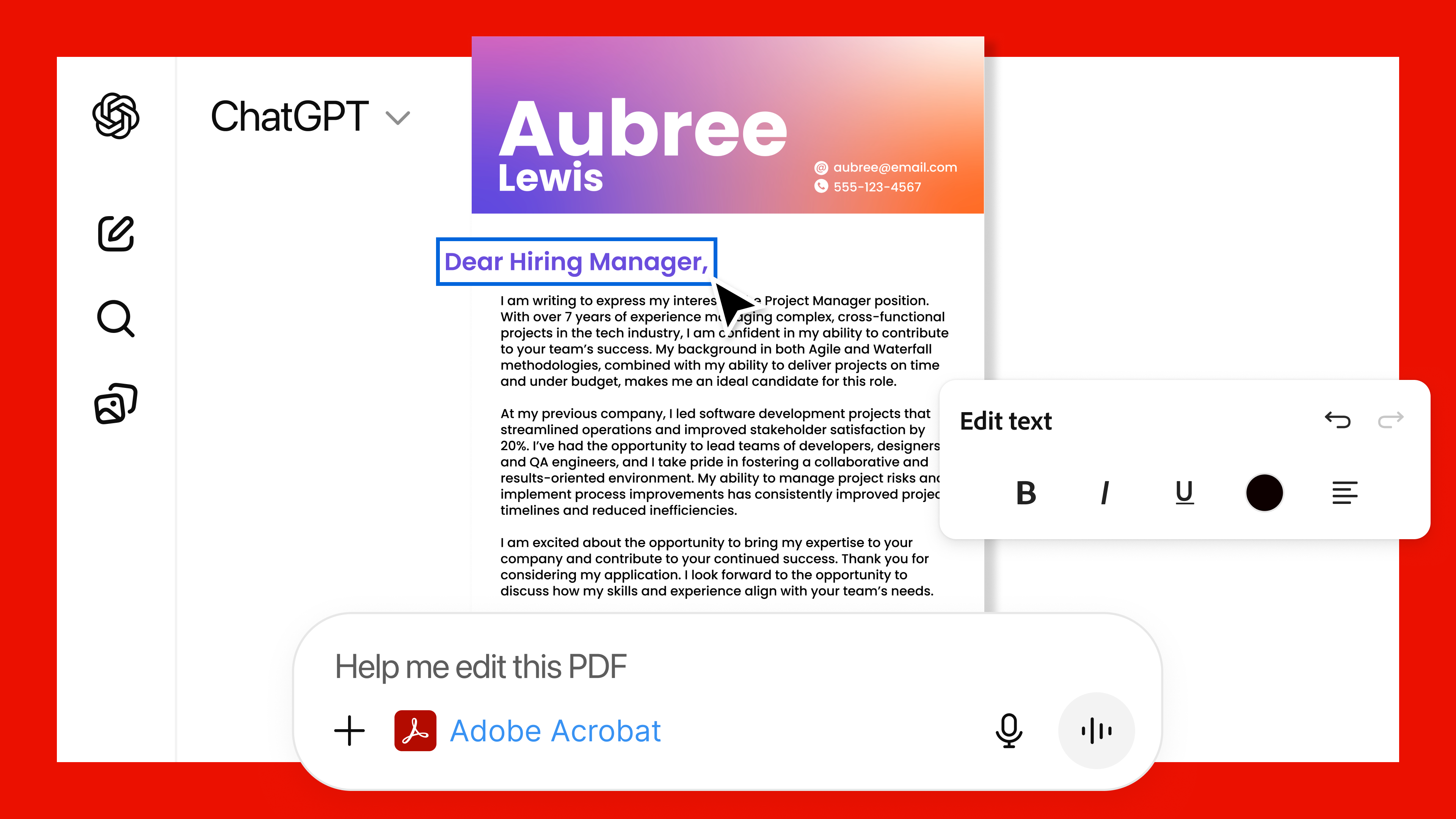 Adobe Acrobat for ChatGPT overview - Adobe Product Community - 15629302