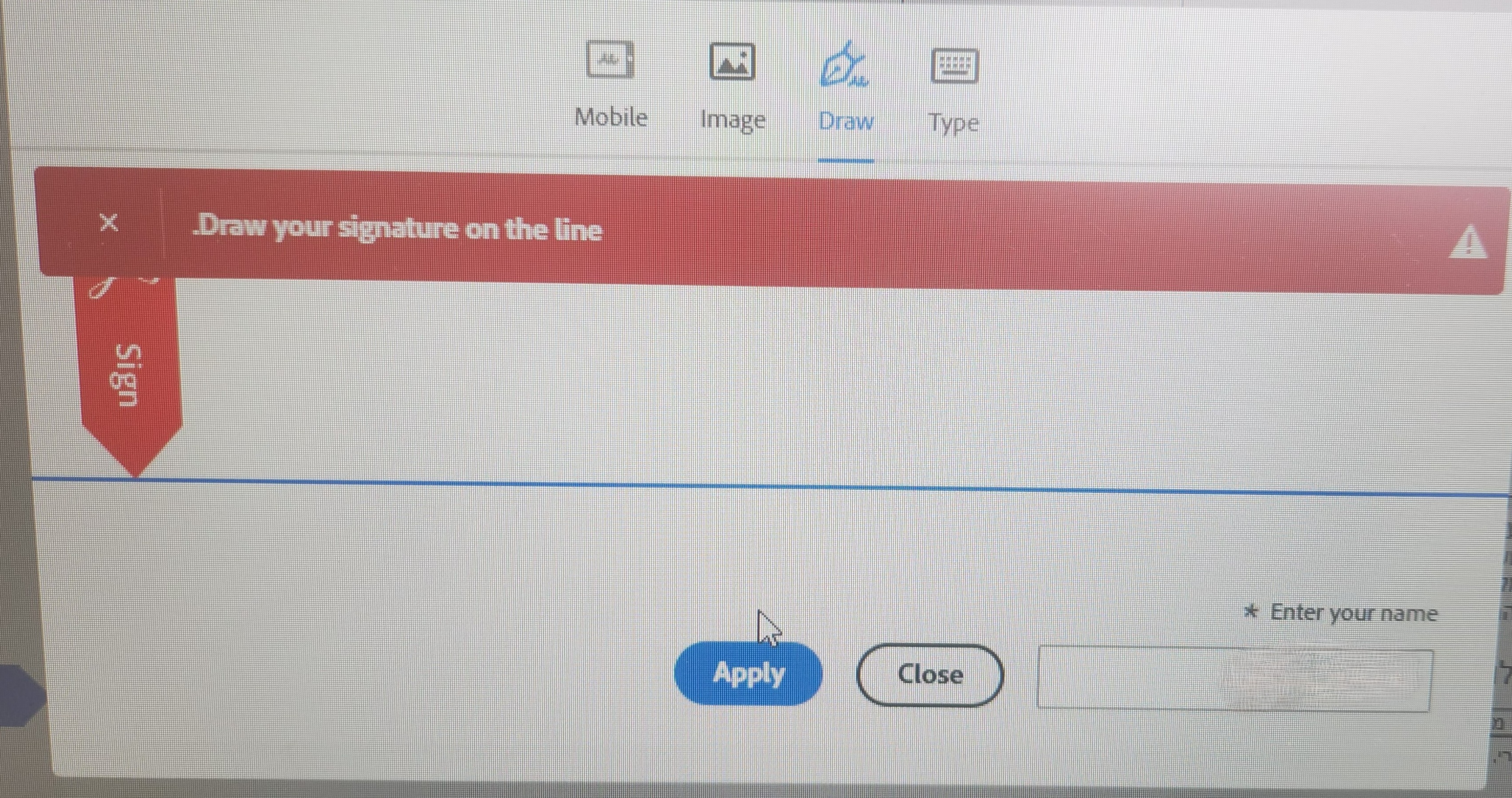 Cant draw a signature when signing in edge - Adobe Product Community ...