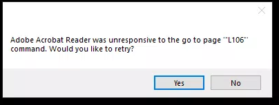 Adobe Reader not responding to the Go To Page comm... - Adobe Product ...