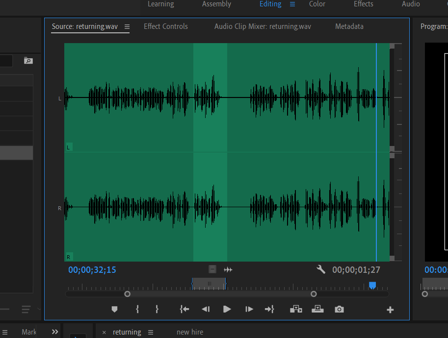 Waveform has lines in it...? - Adobe Community - 11109605