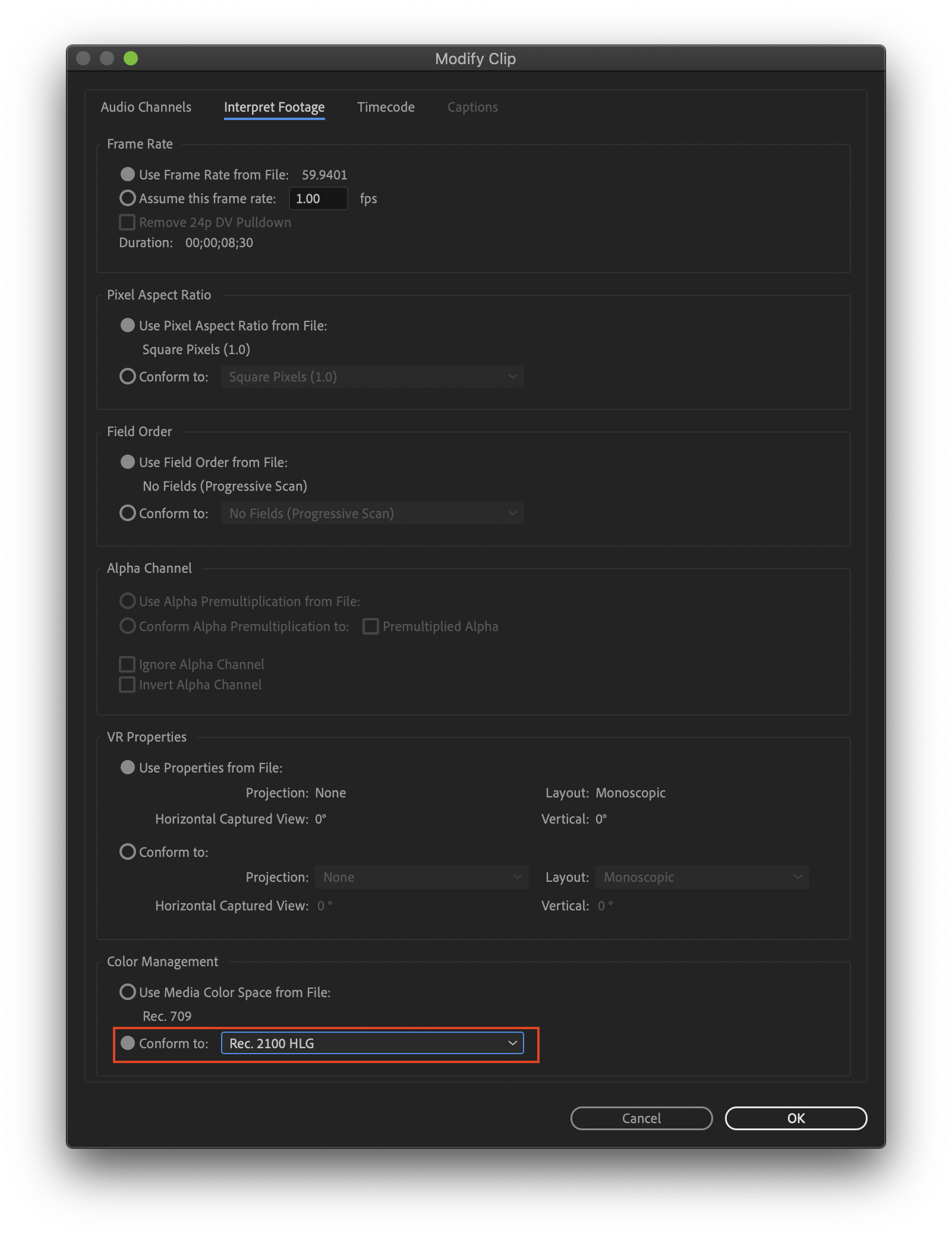 DISCUSS: Rec. 2100 HLG HDR workflow - Adobe Product Community - 11122932