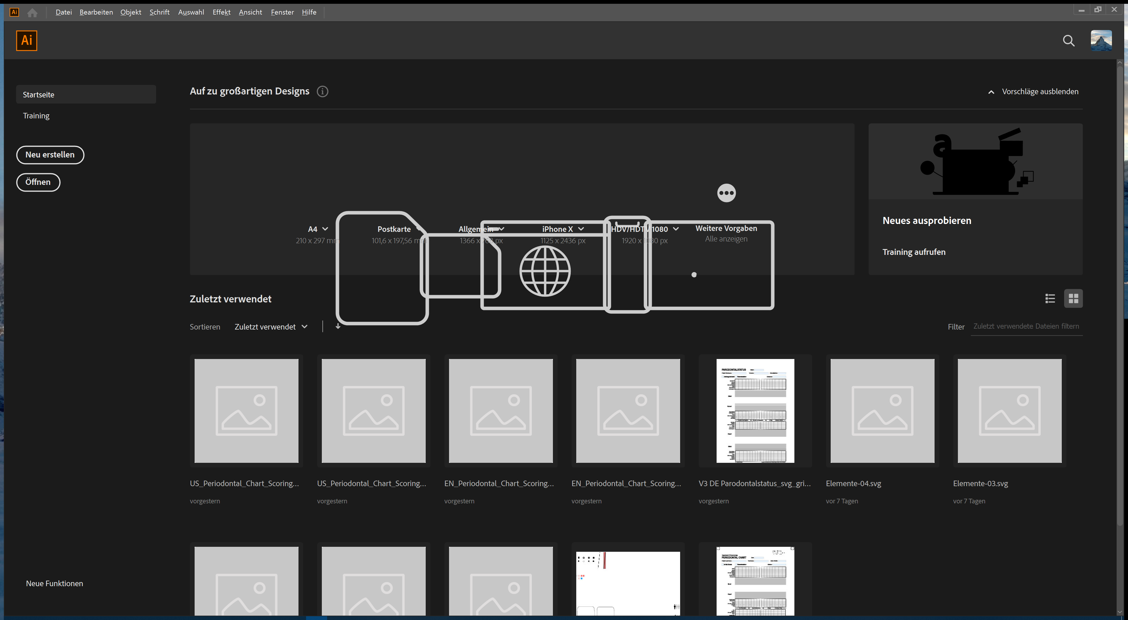 Issue with Preset icon sizes on welcome screen in ... - Adobe Product ...