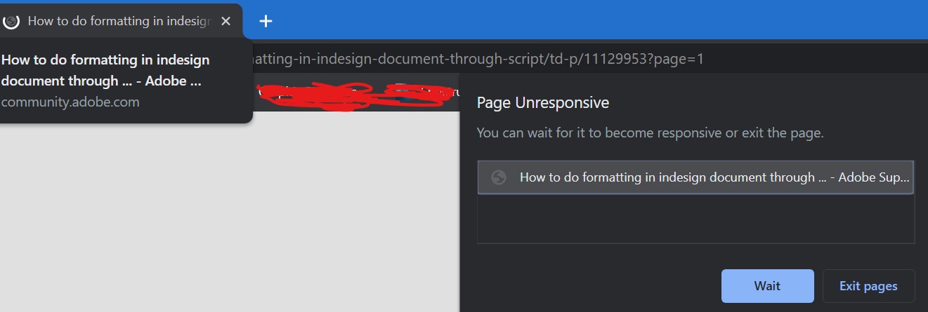 Forum using Chrome and multiple tabs - Adobe Support Community - 11129945