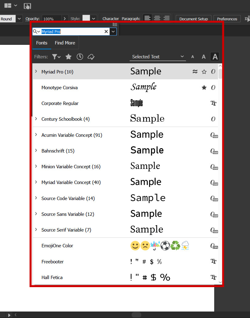 UI Scroll bar on Font List in Illustrator disappea... - Adobe Community ...