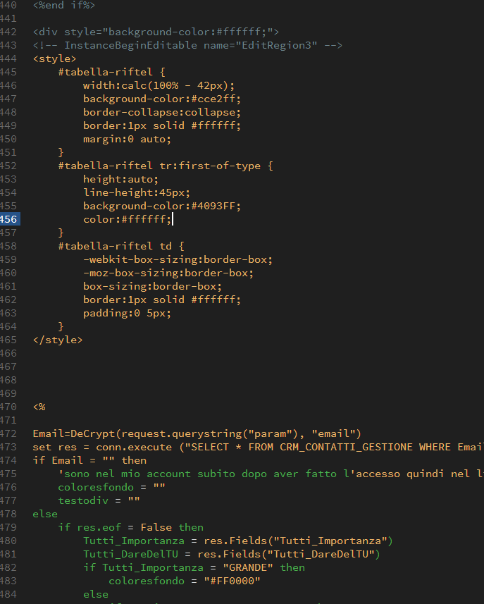 Color of the ASP code - Adobe Community - 11140814