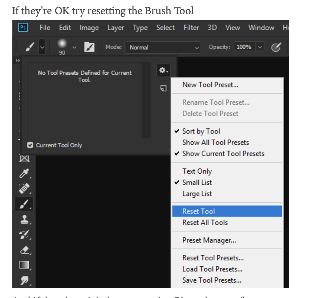 Solved: Brush cursor missing (caps lock off) - Adobe Product Community ...