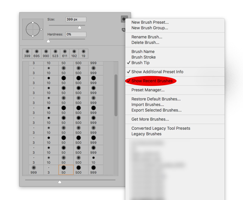 Brush history not showing up? - Adobe Community - 10653782