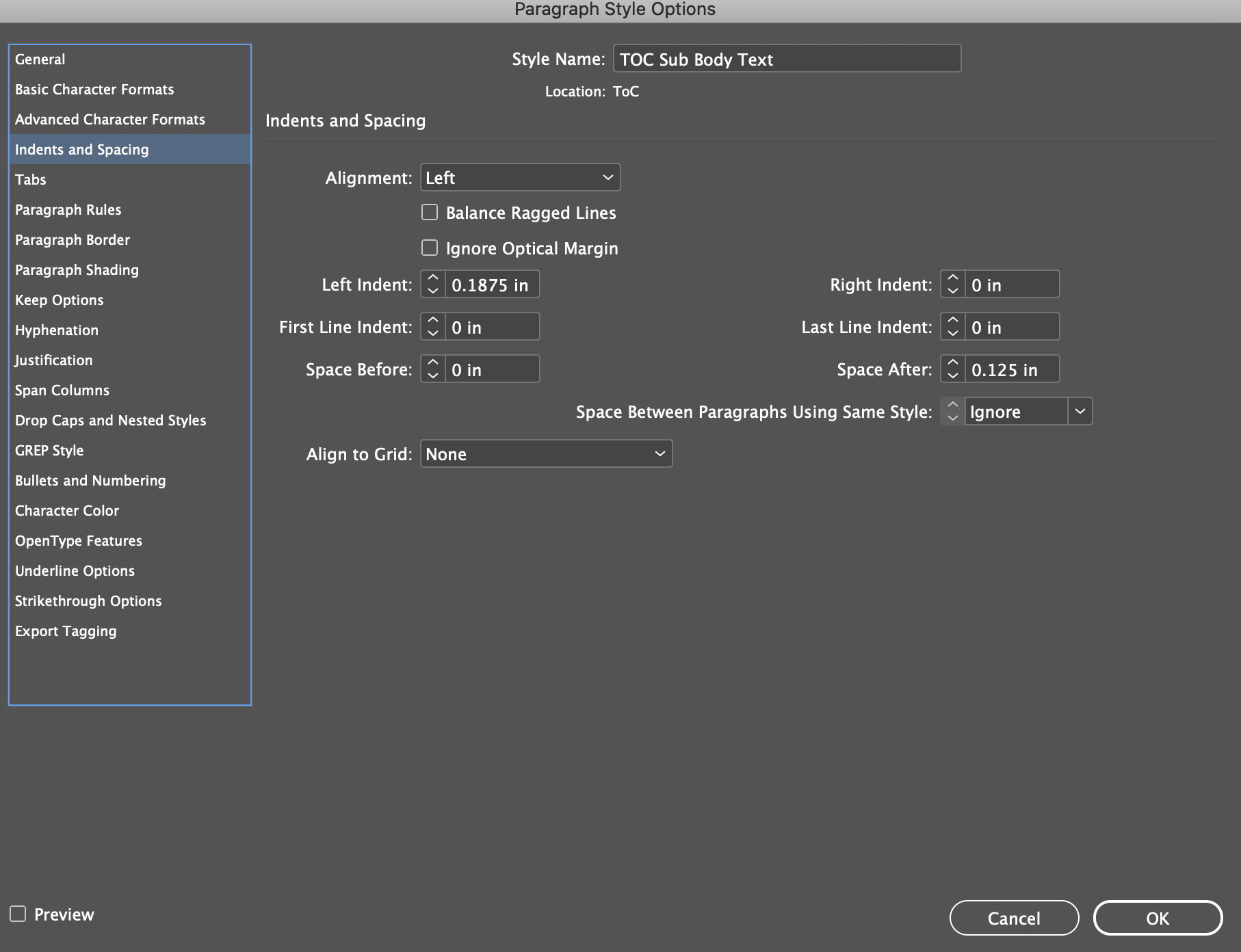 Solved: InDesign - Table of Contents - Adobe Product Community - 11146052