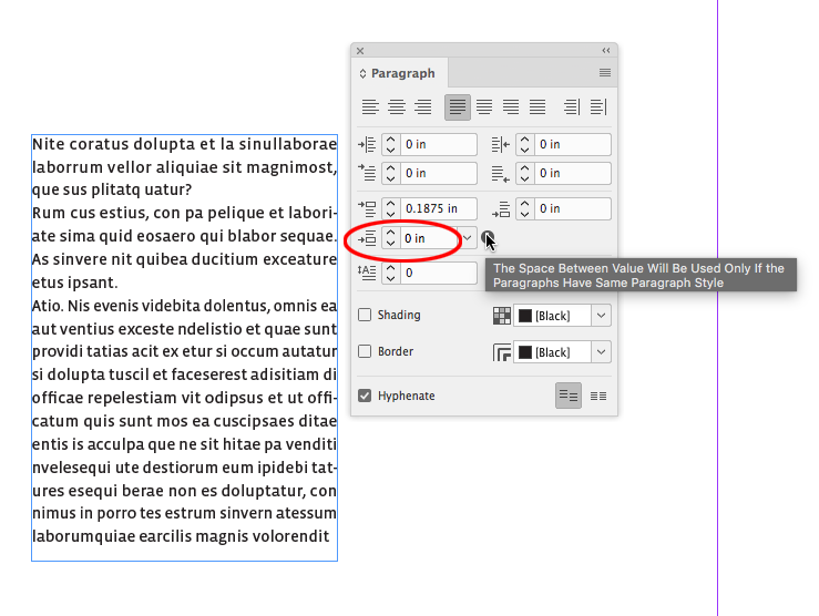 Indesign 2020 paragraph style SPACE BEFORE not wor... - Adobe Support ...
